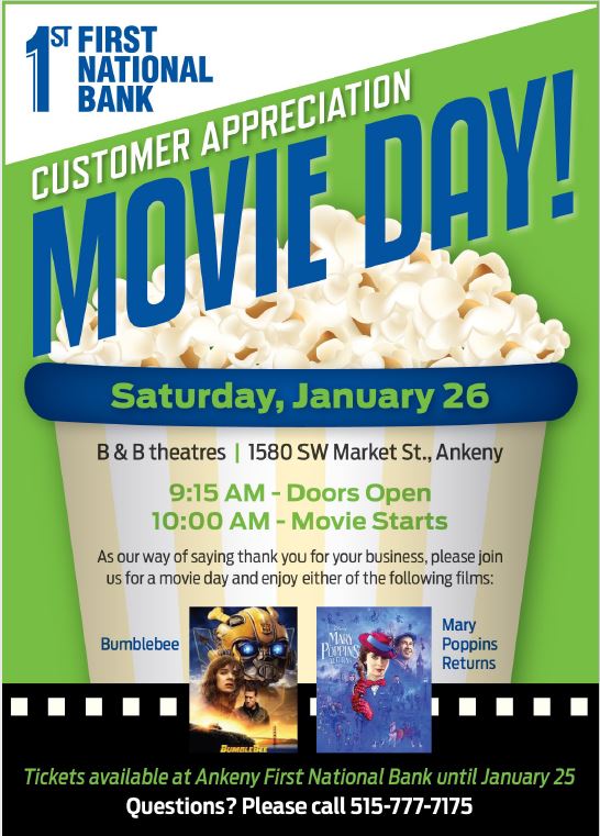 Customer Appreciation Movie Day - First National Bank